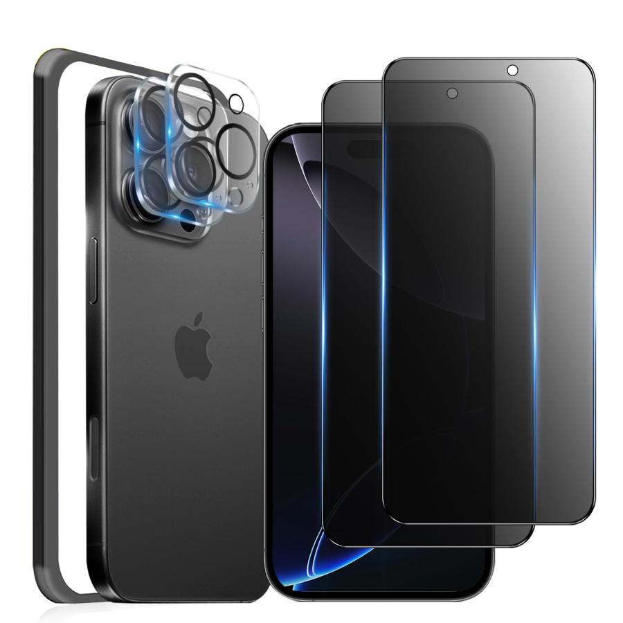 覗き見防止 対応 iphone16Pro ガラスフィルム のぞき見防止[2枚]iphone16Pro 用 カメラフィルム [2枚]対応 ip : OLC-store - 通販 - Yahoo ...