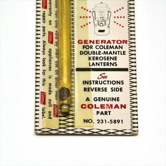 コールマン 231 ケロシン ジェネレーター 75年12月製 NOS 新古品 231-5891 206-5891 T44K G231 ...