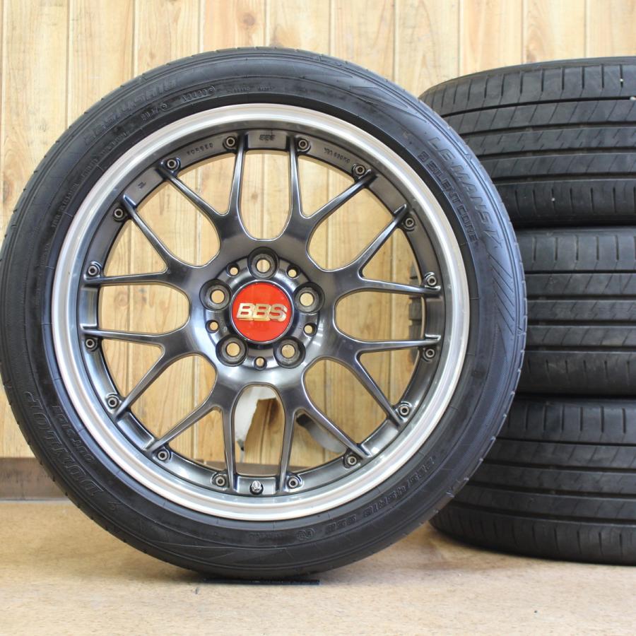 BBS オデッセイ ヴェゼル エスティマ レヴォーグ 90ノア VOXY等 18インチ BBS RS-GT RS908 ダンロップ 225 ...