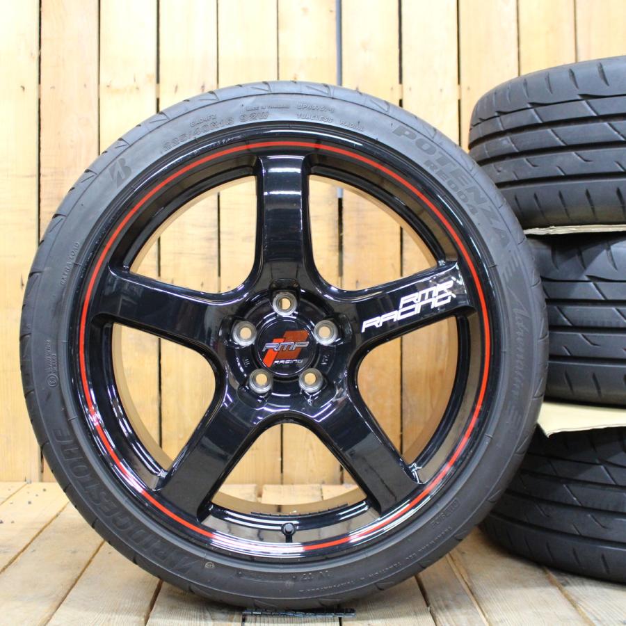 RMP レーシング R50 ブラック 18インチ 8J+45 PCD100 ブリヂストン 2022年製 225/40R18 タイヤ ホイール 4本SET BRZ 86 50プリウス等 : イチ ...