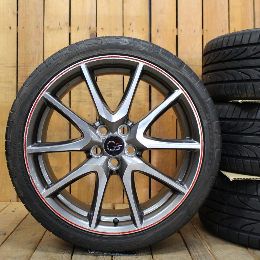 トヨタ TOYOTA プリウス G's ジーズ 純正 18インチ 7.5J+50 PCD100 ほぼ新品 タイヤ付 海外製 215/35R18 215/40R18 ホイール 4本SET ...