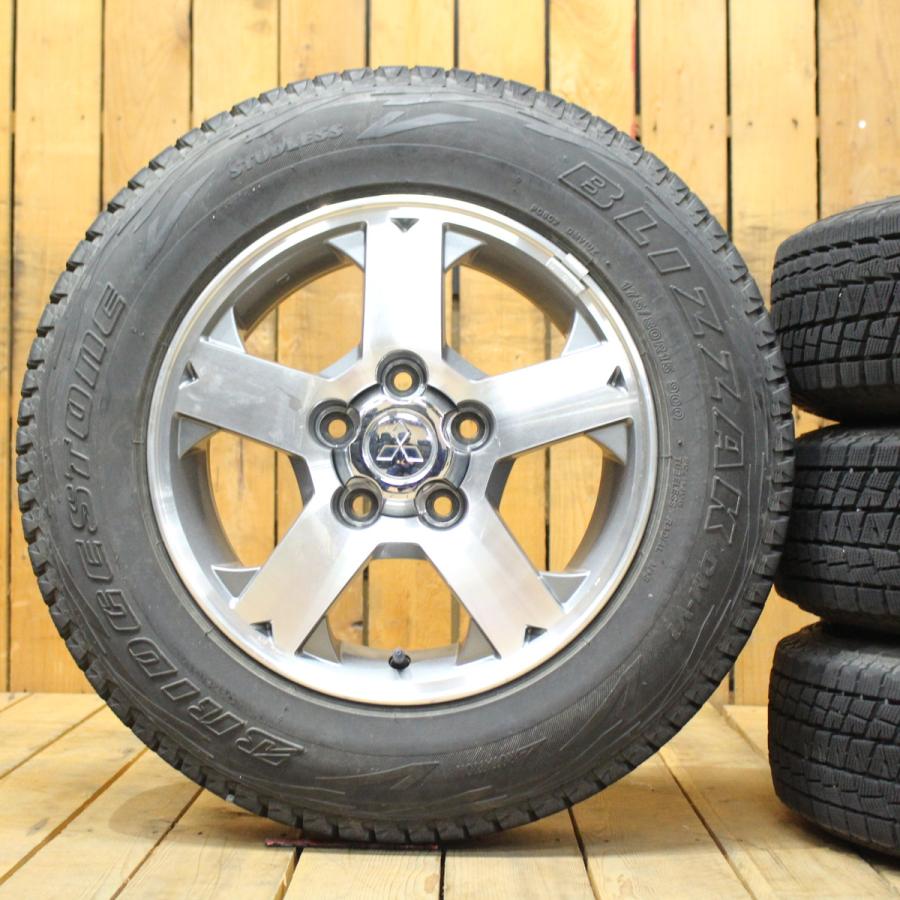 三菱（MITSUBISHI） ミツビシ パジェロミニ 純正 15インチ 5.5J+46 ブリヂストン 175/80R15 スタッドレスタイヤ ...