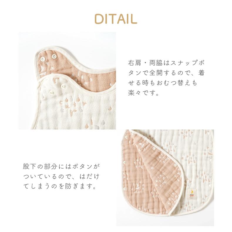Hoppetta（ホッペッタ） スリーパー 6重ガーゼ ふくふくガーゼ FOOD TEXTILE 年中使える 新生児 から 3歳 ベビーサイズ 出産祝い 1歳誕生日 フィセル 送料無料 ...
