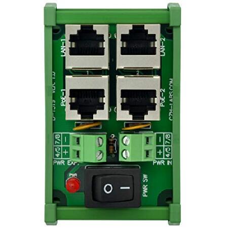 【並行輸入品】 CZH-LABS DIN Rail Mount 2 Ports Passive RJ45 PoE Power ...