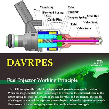 DAVRPES 6Pcs FBJC100 FJ828 Fuel Injectors 4 Holes Fuel Spray Nozzle For ...