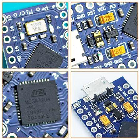 Hosyond 3pcs Pro Micro ATmega32U4 for Leonardo 5V 16MHz Development Board Micro-Controller ...