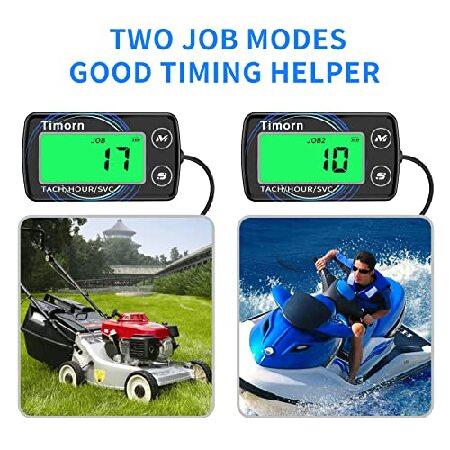 Small Engine Tachometer Hour Meter: Timorn Digital Inductive Waterproof ...