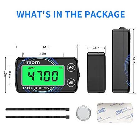 Small Engine Tachometer Hour Meter: Timorn Digital Inductive Waterproof ...