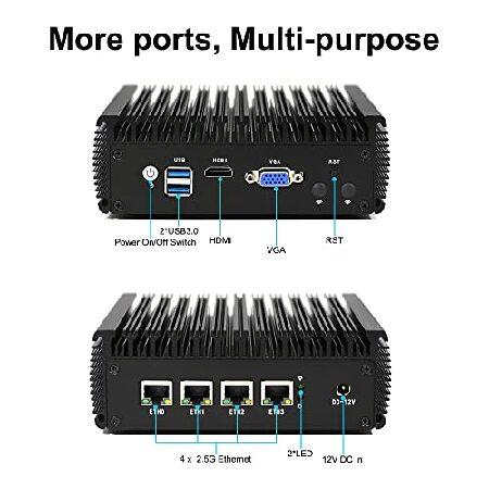 MOGINSOK 4X 2.5GbE Intel I225-V Ethernet Firewall Appliance Mini PC ...