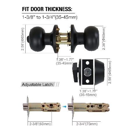 GITRANG All Keyed Identical Deadbolt Door knob Single Cylinder Lock ...