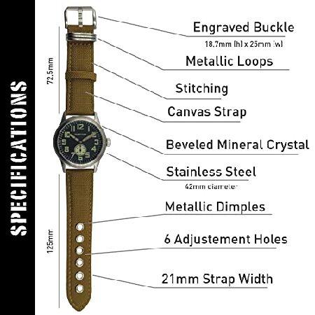 WW2 Military Watch - Vintage USAAF Watch, Swiss-Quartz Movement with ...