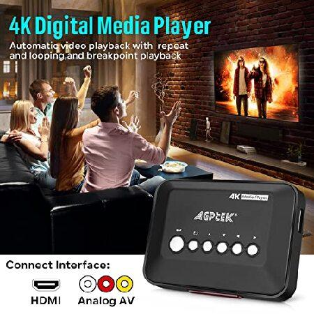 【並行輸入品】 4K@30hz HDMI TV Media Player with HDMI/AV Output, Digital MP4 ...