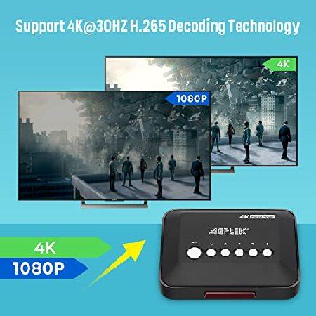 【並行輸入品】 4K@30hz HDMI TV Media Player with HDMI/AV Output, Digital MP4 ...
