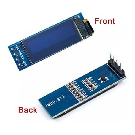 【並行輸入品】 Hosyond 5 Pcs 0.91 Inch I2C IIC OLED Display Module Screen DC 3 ...