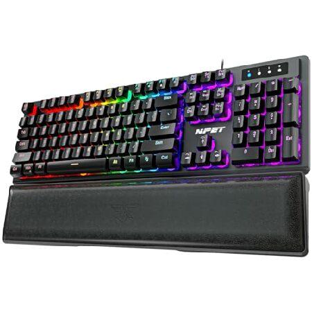 【並行輸入品】 NPET K10V3 有線ゲーミングキーボードとリストレスト、RGB : オーエルジー - 通販 - Yahoo!ショッピング