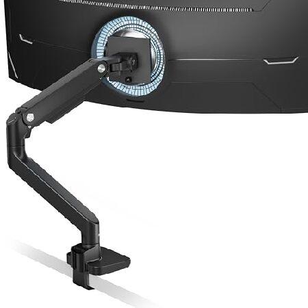 ARES WING(アレスウィング) シングルモニターマウント 高耐久 モニターアーム デスクマウント 最大49インチと44ポンドのウルトラ ...