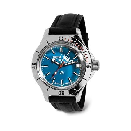 ブランド登録なし VOSTOK | Amphibia 120059 スキューバデュード 自動巻きダイバー腕時計, ブラックレザー, ダイバー ...