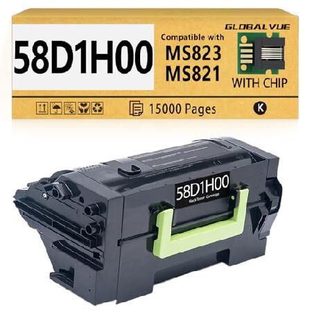 GLOBALVUE 58D1H00 トナーカートリッジ 1Park (チップ付き) Lexmark MS725 MS821 MS822 ...