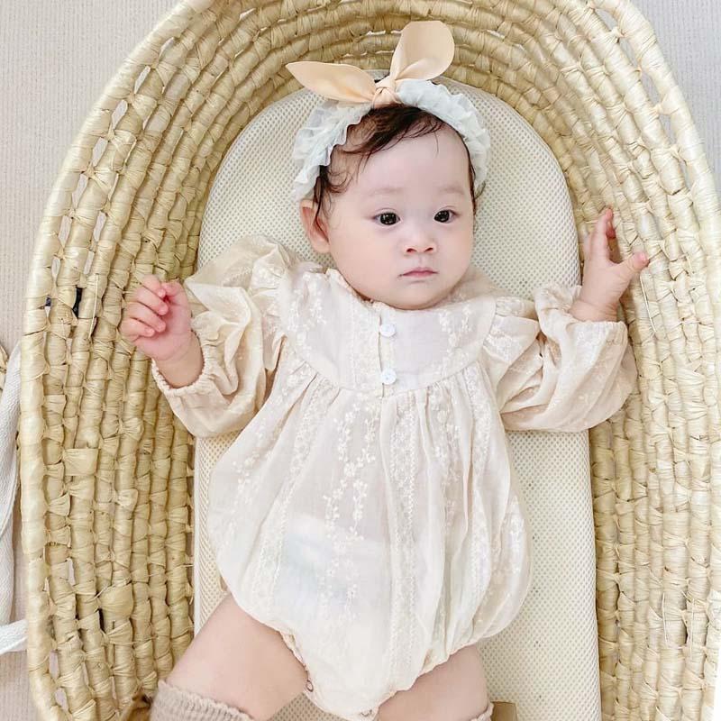 ベビー ロンパース 長袖 女の子 春 秋 刺繍 ナチュラル シンプル フラワー刺繍ロンパース 339 :339:インポート 韓国子供服のOLPEMI - 通販 - Yahoo!ショッピング