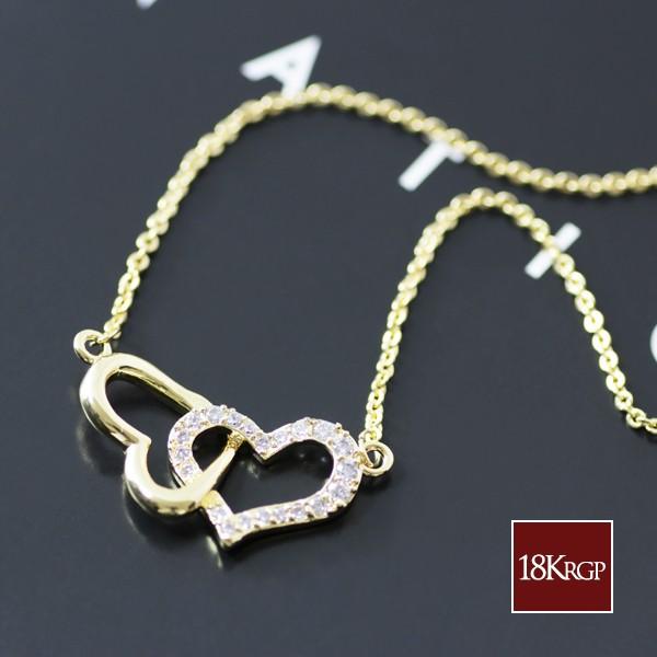 ネックレス ピアス セット / オープンハート レディース 18金 18KRGP czダイヤ ゴールド K18GP : オルトネットショップ - 通販 - Yahoo!ショッピング