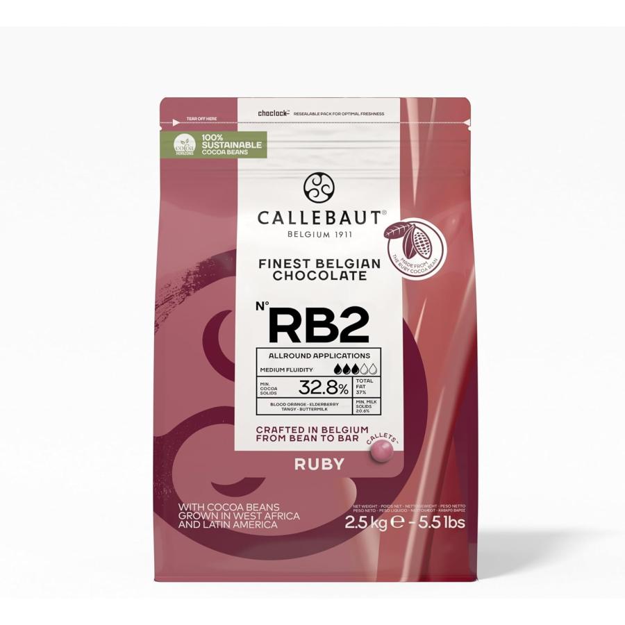 カレボー ルビーチョコレートRB2 2.5kg CALLBAUT RUBYCHOCOLATE ベルギーチョコ カレット ルビーチョコ 送料無料 ...