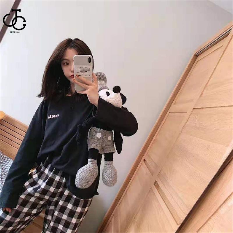 パジャマ レディース ルームウェア セットアップ 上下セット 長袖 ゆったり 春秋 薄手 通気 Tシャツ 長ズボン チェック柄 ナイトウェア 寝間着 部屋着 :asf-011q-q710 ...