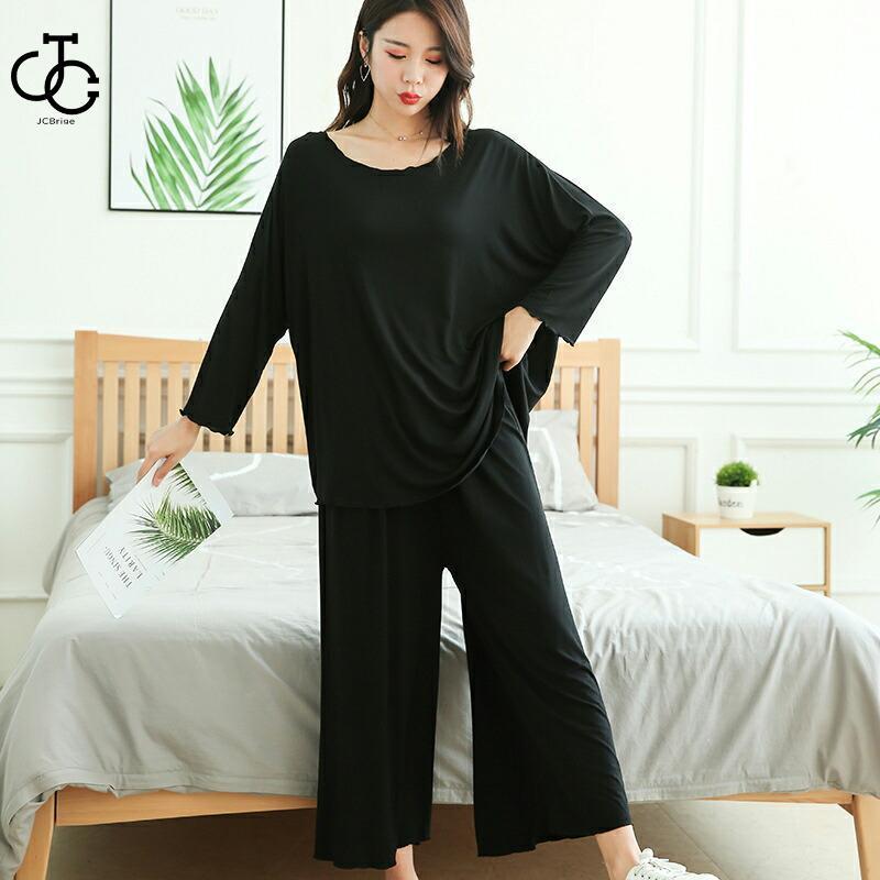 大きいサイズ ルームウェア レディース 部屋着 パジャマ ナイトウェア 秋 春 夏 ワイドパンツ 2XL 3XL 長袖 パンツ 20代 30代 3L 4L シンプル かわいい 産後 ...