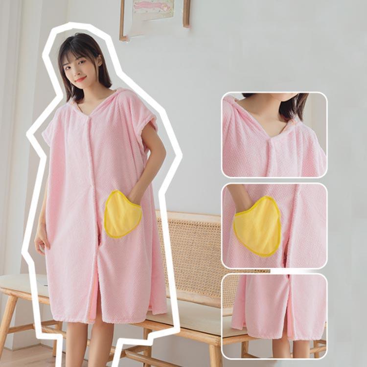 大人用 全6色 ワンピース お風呂上がり タオル 風呂上り バスローブ レディース フード付き 前開き バスタオル ラップタオル 半袖 : JCBrigeストア - 通販 - Yahoo!ショッピング