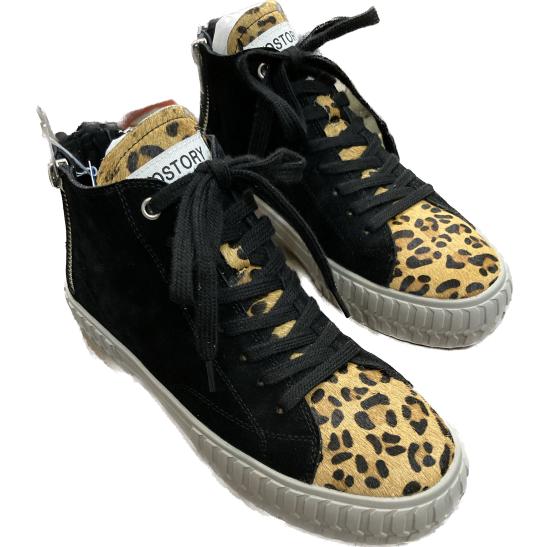 FIZZ REEN フィズリーン レザースニーカー ハイカット レディース 本革 日本製 3005 ブラック/アニマル : シューズオモダカ - 通販 - Yahoo!ショッピング