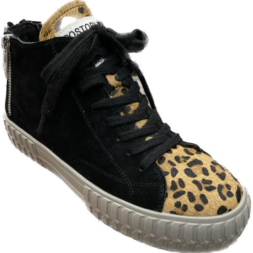 FIZZ REEN フィズリーン レザースニーカー ハイカット レディース 本革 日本製 3005 ブラック/アニマル : シューズオモダカ - 通販 - Yahoo!ショッピング