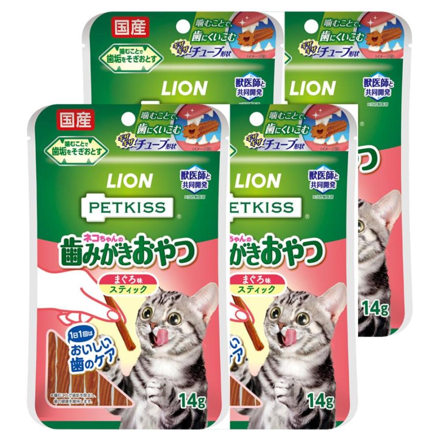 ライオン PETKISS 猫用おやつ ネコちゃんの歯みがきおやつ スティック まぐろ味 : いろはストア - 通販 - Yahoo!ショッピング