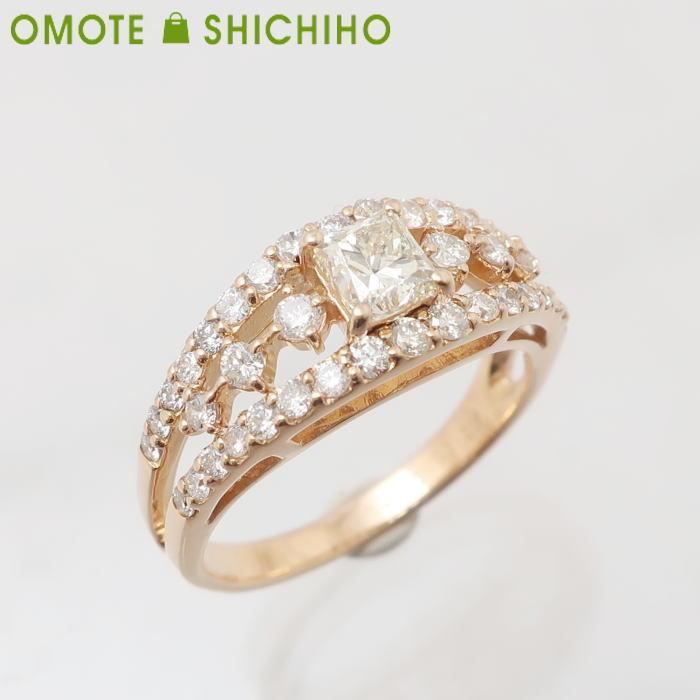 K18 プリンセスカット ダイヤモンド リング 指輪 #12 12号 750 PG ピンクゴールド D:0.508ct D:0.60ct 一粒 スクエア 中古品 : おもて質舗 - 通販 ...
