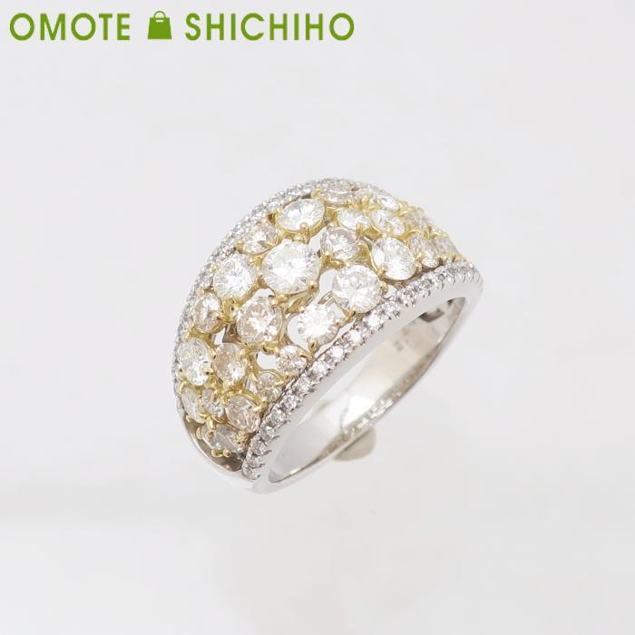 K18 YG WG ダイヤモンド リング 11号 750 イエローゴールド ホワイトゴールド D:2.45ct 指輪 4月 誕生石 ジュエリー 仕上済 中古品 : おもて質舗 - 通販 ...