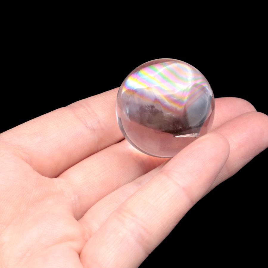 虹入り水晶 丸玉 台座付き AA 直径 28mm アイリスクォーツ ブラジル産 天然石 パワーストーン 1点もの Iris quartz 父の日 ギフト プレゼント : ONE.ONE ...