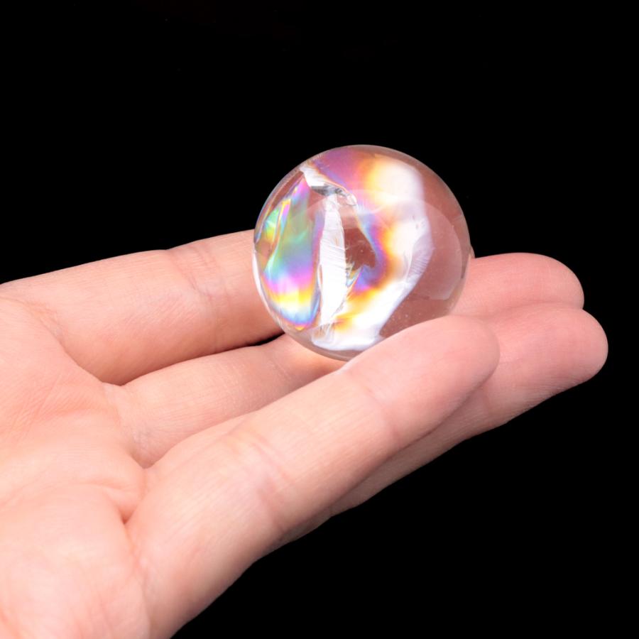 虹入り水晶 丸玉 台座付き AA 直径 28mm アイリスクォーツ ブラジル産 天然石 パワーストーン 1点もの Iris quartz :ball131:ONE.ONE - 通販 ...