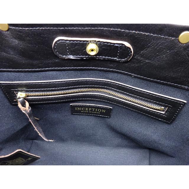 Inception 日本製 インセプション ホースハイド コールバッグ 【スモール】 黒 茶芯 8号 帆布 ヘヴィオンス HORSE HIDE ...
