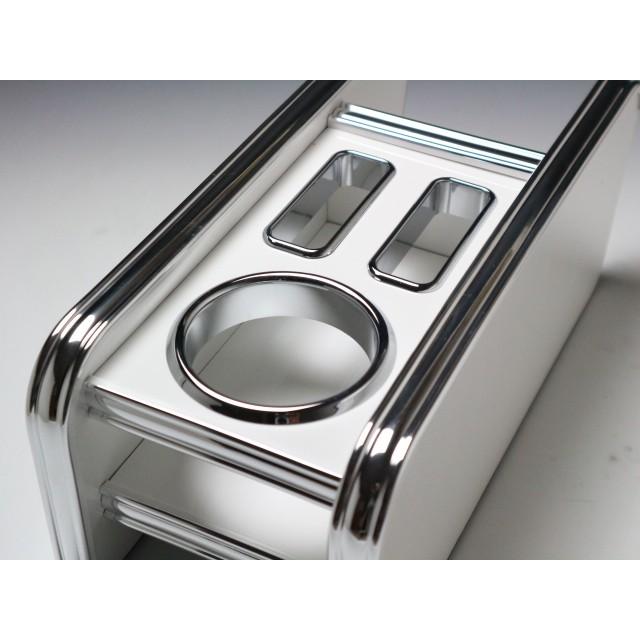 One Creation L375/385タント(07/12〜) センターコンソールホルダーB型（カップ1、携帯2仕様） ホワイト WHxフルメッキ : one creation - 通販 ...