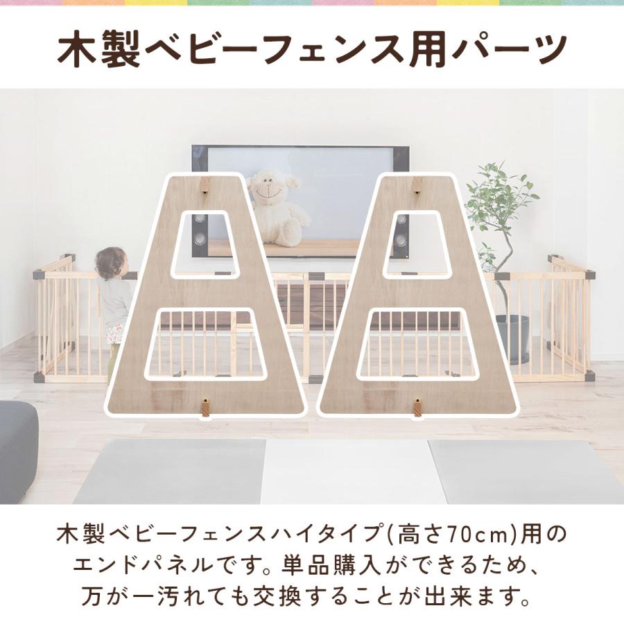 1年保証 RiZKiZ 木製ベビーフェンス用 木製ベビーサークル用 スタンドパネル エンドパネル 2枚組 幅60cm×高さ70cm ハイタイプ 追加パーツ 送料無料 : ys-a07113 ...