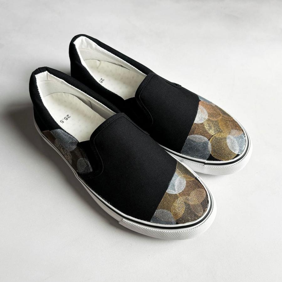 スニーカー「ミール」ゴールド系のドットデザイン！レディース メンズ 2E【水玉柄】【22〜28cm】【受注制作】 : One Face Original - 通販 - Yahoo!ショッピング