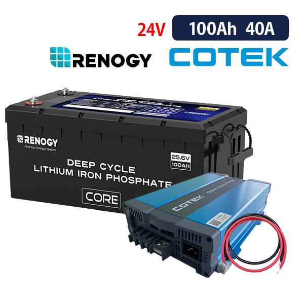 RENOGY（レノジー） 【10％OFF】RENOGY リチウムイオンバッテリー ヒート機能付き100AH 24V COREシリーズ ＋ 高 ...