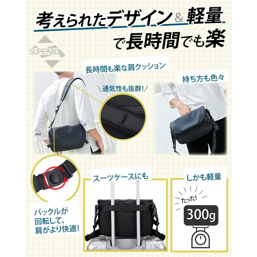 ショルダーバッグ メンズバッグ ビジネスバッグ 小さめ a4 おしゃれ 斜め掛け 軽い 肩パット シンプル 黒 レーディースバッグ : One-hunderd-club - 通販 ...