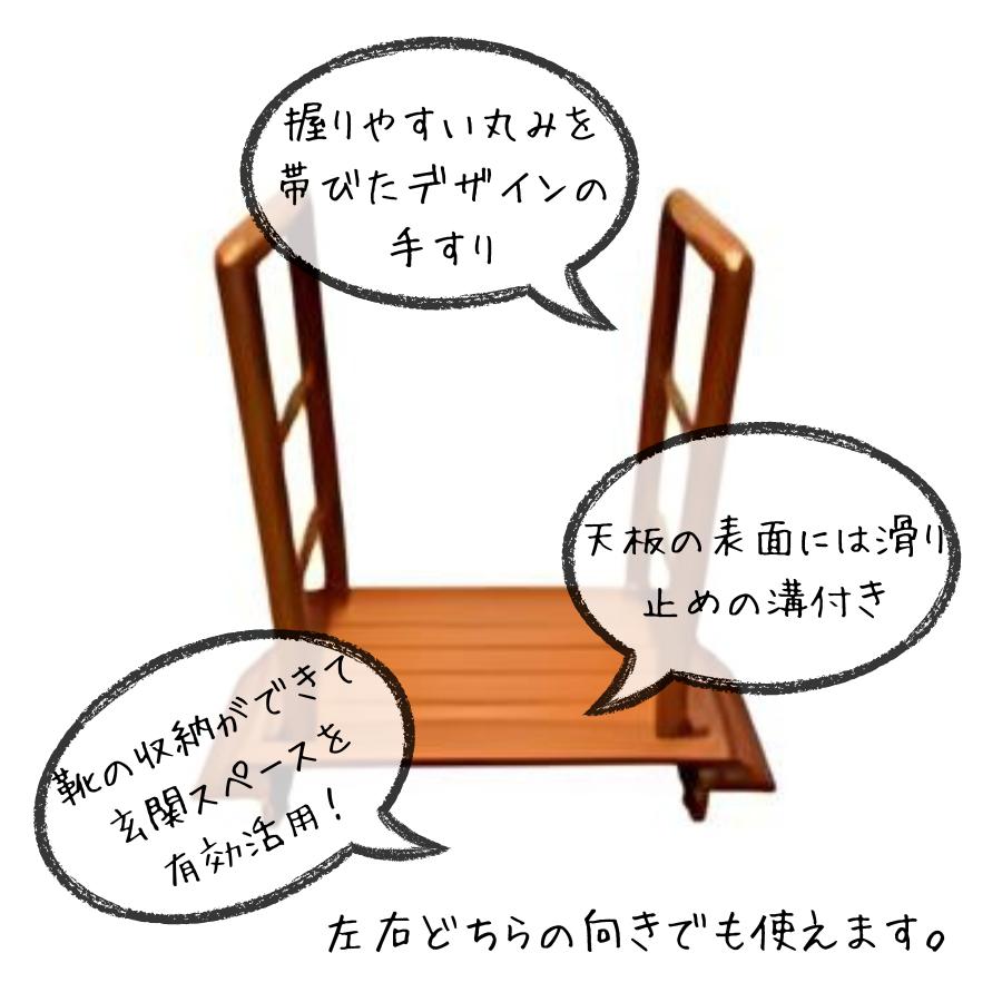 両手すり付き玄関台 80cm幅 介護 高齢者 玄関 台 手すり 踏み台 木製 おしゃれ ナチュラル FL-2577 : ONENOTE.Yahoo!店 - 通販 - Yahoo!ショッピング