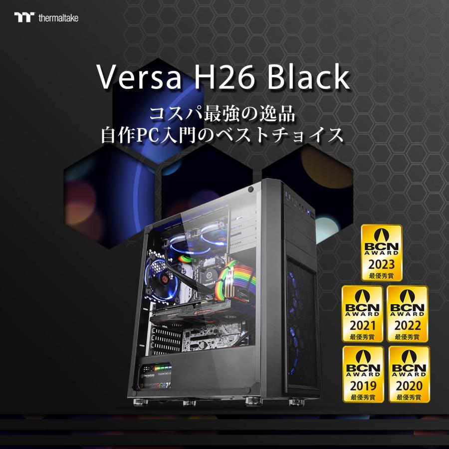 Thermaltake Versa H26 Black /w casefan ミドルタワー型PCケース [ブラックモデル] CS7070 CA-1J5 : s-b076h2chn3 ...