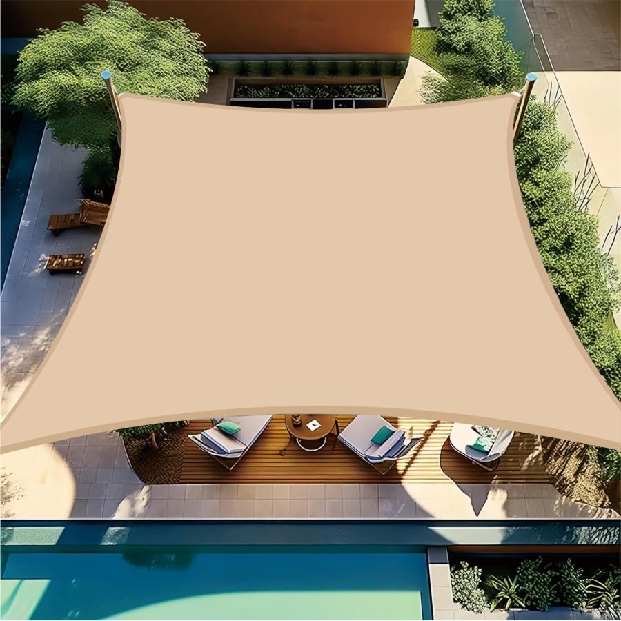 BIGLOONG 日除けシェード 日よけ サンシェード 雨よけシェード 300*300cm 紫外線UVカット遮熱 断熱 屋外 省エネ 廊下・庭下・プー : ワントゥデイ - 通販 ...