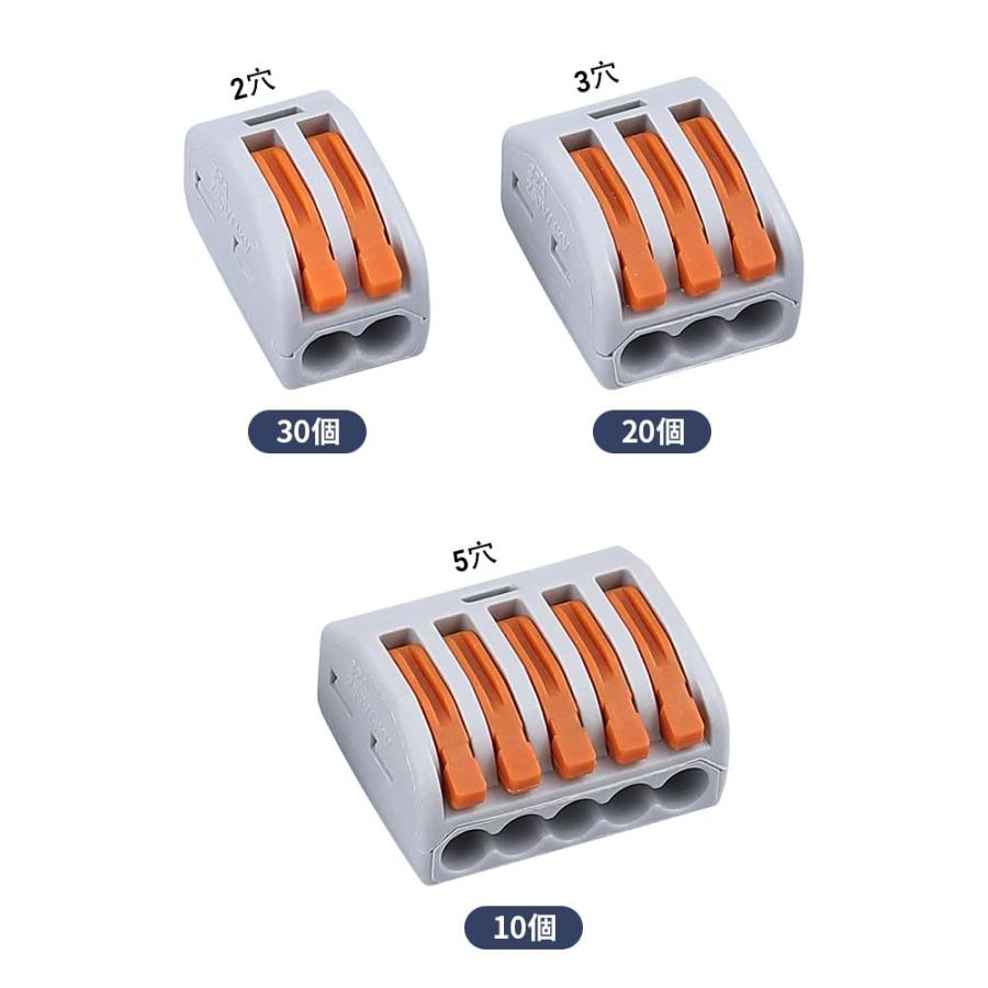 Glvaner コンパクトスプライスコネクタ ワンタッチコネクター 端子台 配線 接続 スプライス端子 コネクター 差し込みコネクタ 電線接続コネクタ : ワントゥデイ - 通販 ...