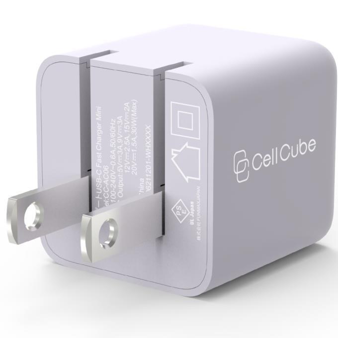 FUNMAXJAPAN 1ポートUSB-C Fast Charger GaN Mini（PD30w） CellCube CC-AC06-0559 白藤 : 176989 : onHOME(オン ...