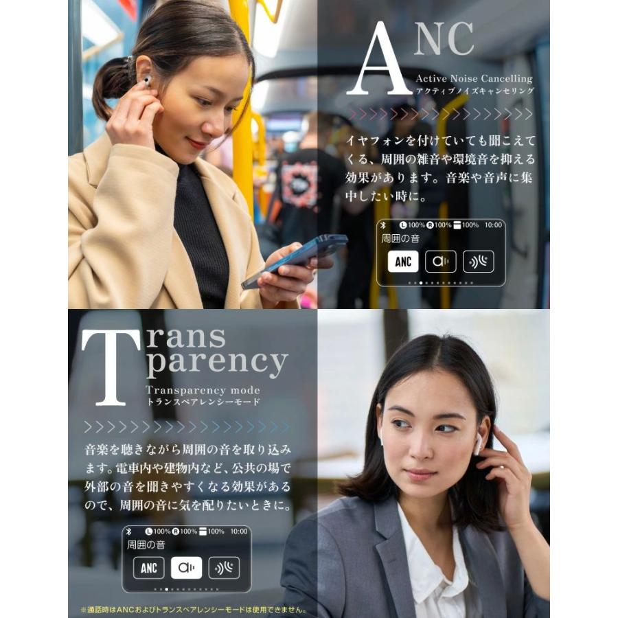 【2025年最新タッチパネル搭載】ワイヤレスイヤホン Bluetooth5.4 液晶付き タッチスクリーン タッチディスプレイ ANC ノイズキャンセリング 完全ワイヤレス iph ...