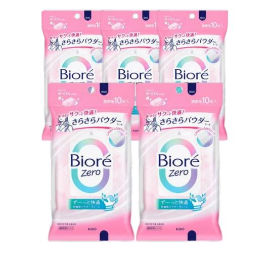 【5個計50枚】花王 ビオレZeroさらさらパウダーシート やさしいせっけんの香り 10枚 汗拭きシート 発汗 ボディシート : online-3ツィーディア - 通販 - Yahoo!ショッピング