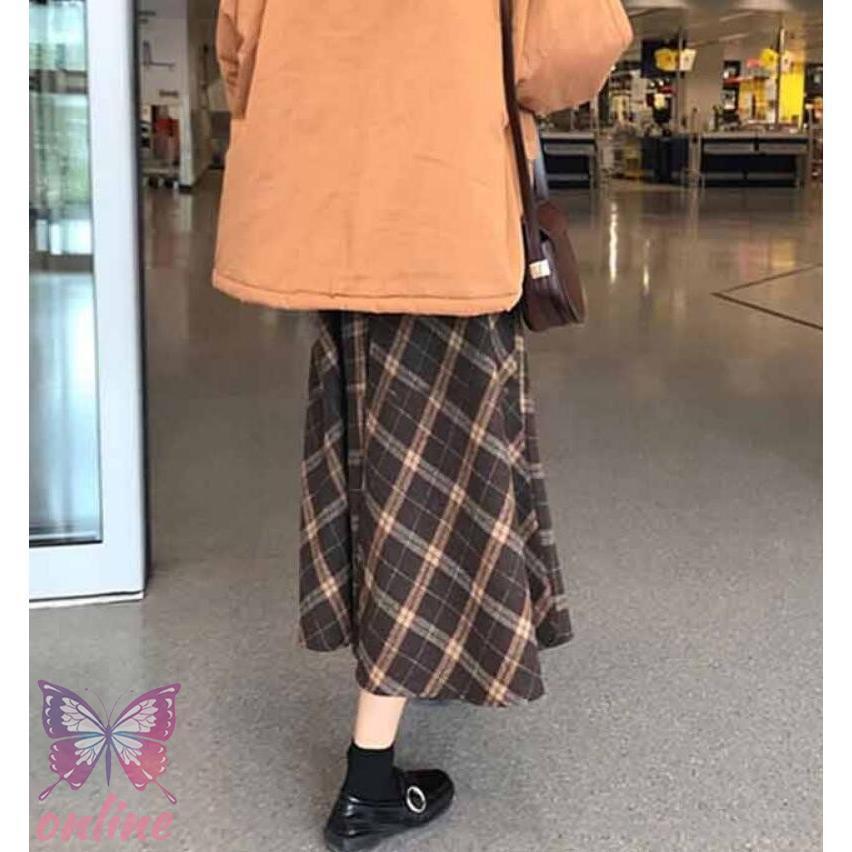 スカート ロングスカート チェック柄 Aライン ロング 春 秋 冬 スカート ロングスカート チェック柄 Aライン ロング 春 秋 冬