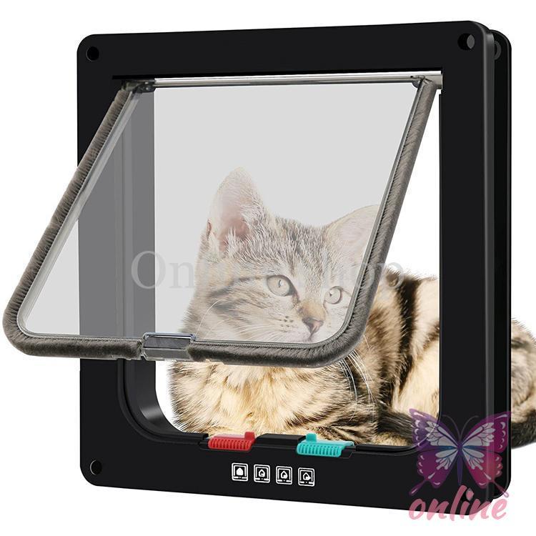 ペットドア 4WAY 小型 犬 猫 ペット出入り口 ドア 勝手口 扉 冷暖房対策 開閉自由 ロック機能 4モード設定 : オンラインショップナナ - 通販 - Yahoo!ショッピング